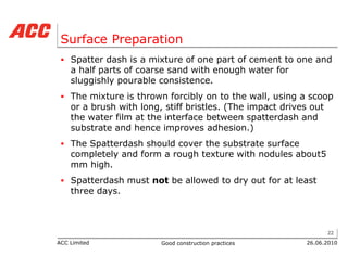 Good construction practices - Part 2 - ACC | PDF