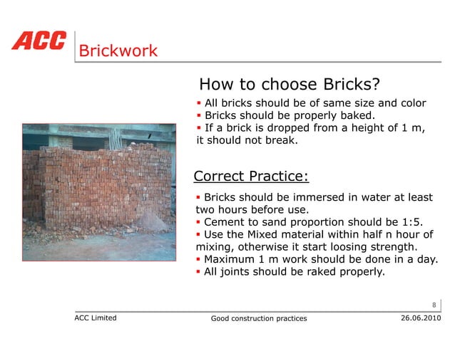 Good construction practices - Part 2 - ACC | PDF