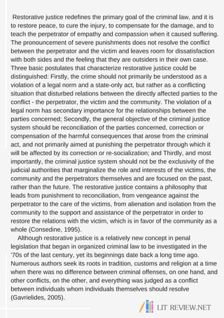 Example of a Criminal Justice Literature Review | PDF