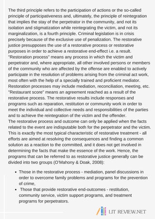 Example of a Criminal Justice Literature Review | PDF