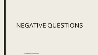 Question Tags and Past Perfect Simple | PPTX