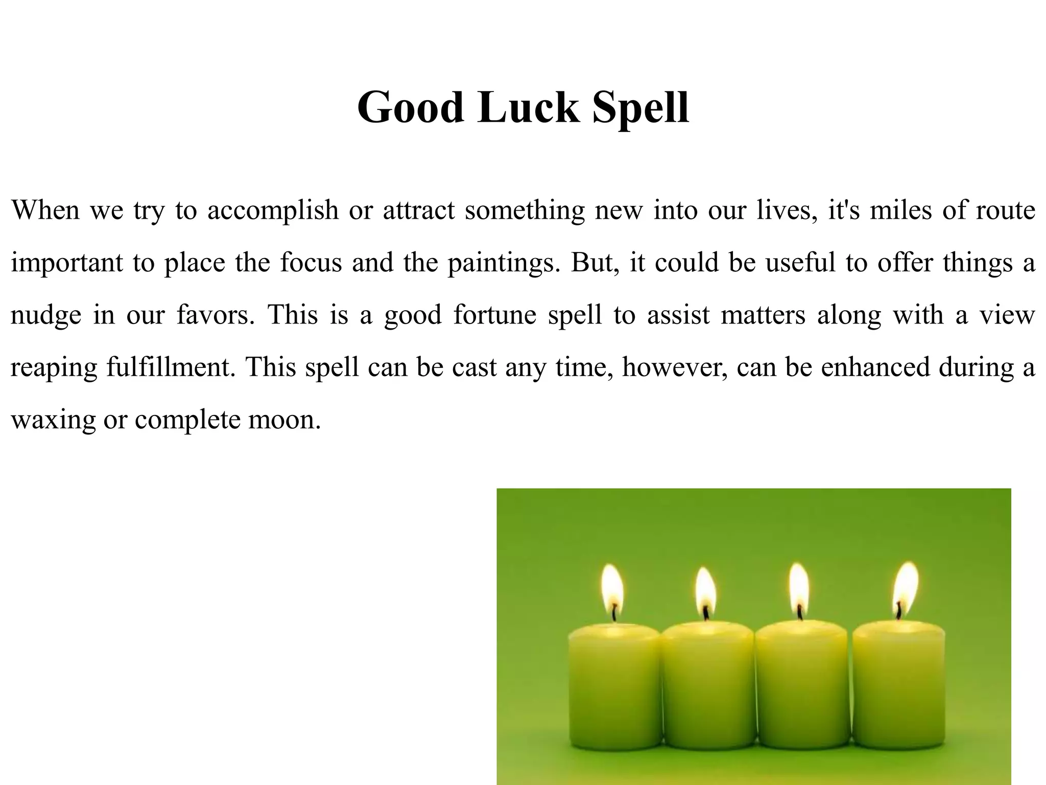 Good luck-spell-expertlovespell | PPT
