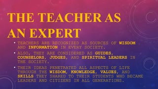 The Teacher as an Expert by Shulman | PPTX