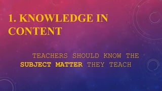 The Teacher as an Expert by Shulman | PPTX