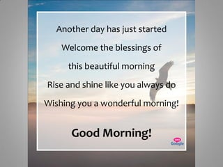 Good Morning Messages in English | PPT
