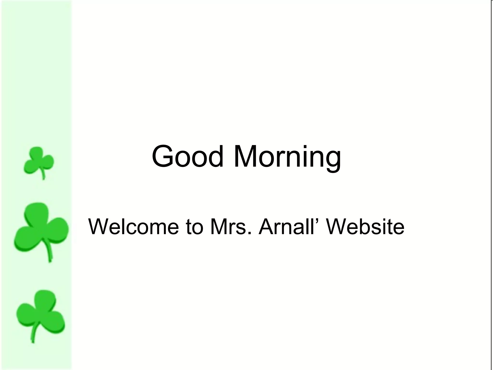 Good Morning Powerpoint | PPT