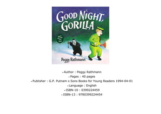 Good Night, Gorilla | PDF