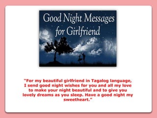 Sweet Good Night Messages | PPTX | Dating | Family and Relationships