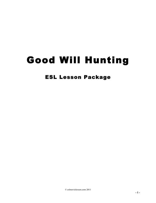 Good will-hunting-preview | PDF