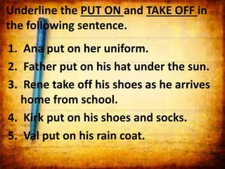 put on and take off | PPTX