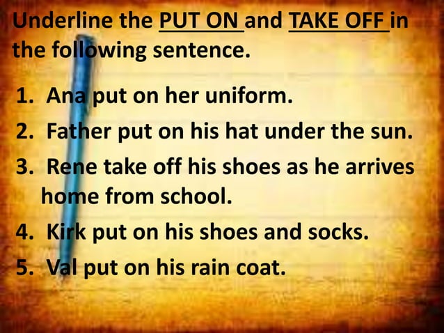 put on and take off | PPTX | Style & Fashion