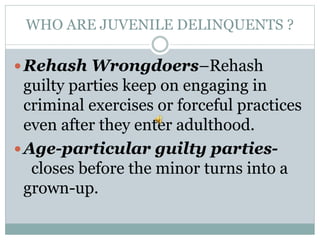 JUVENILE DELINQUENCY FOR B.Ed . STUDENTS | PPTX