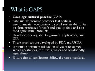 Good agricultural practice | PPTX
