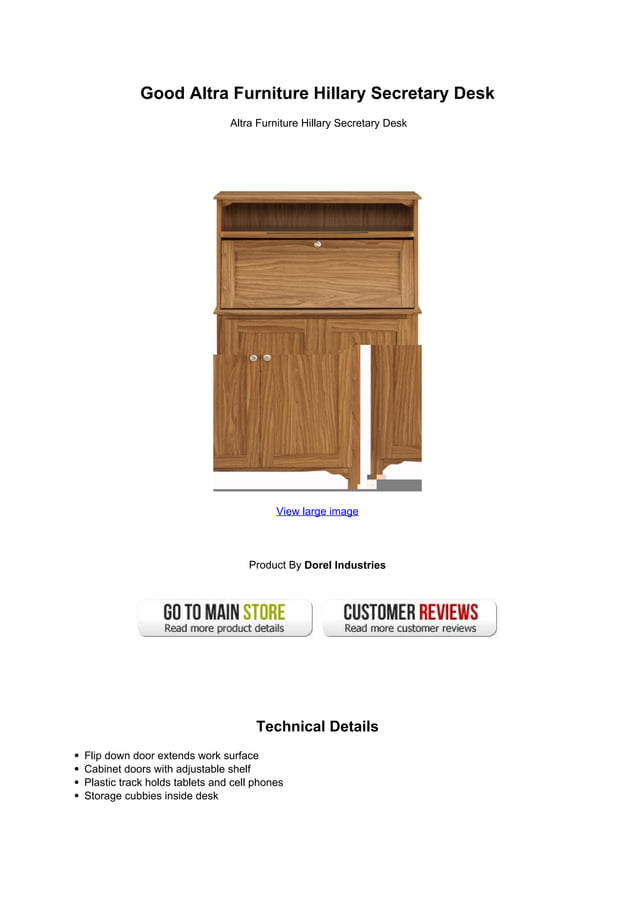 Good altra furniture hillary secretary desk | PDF