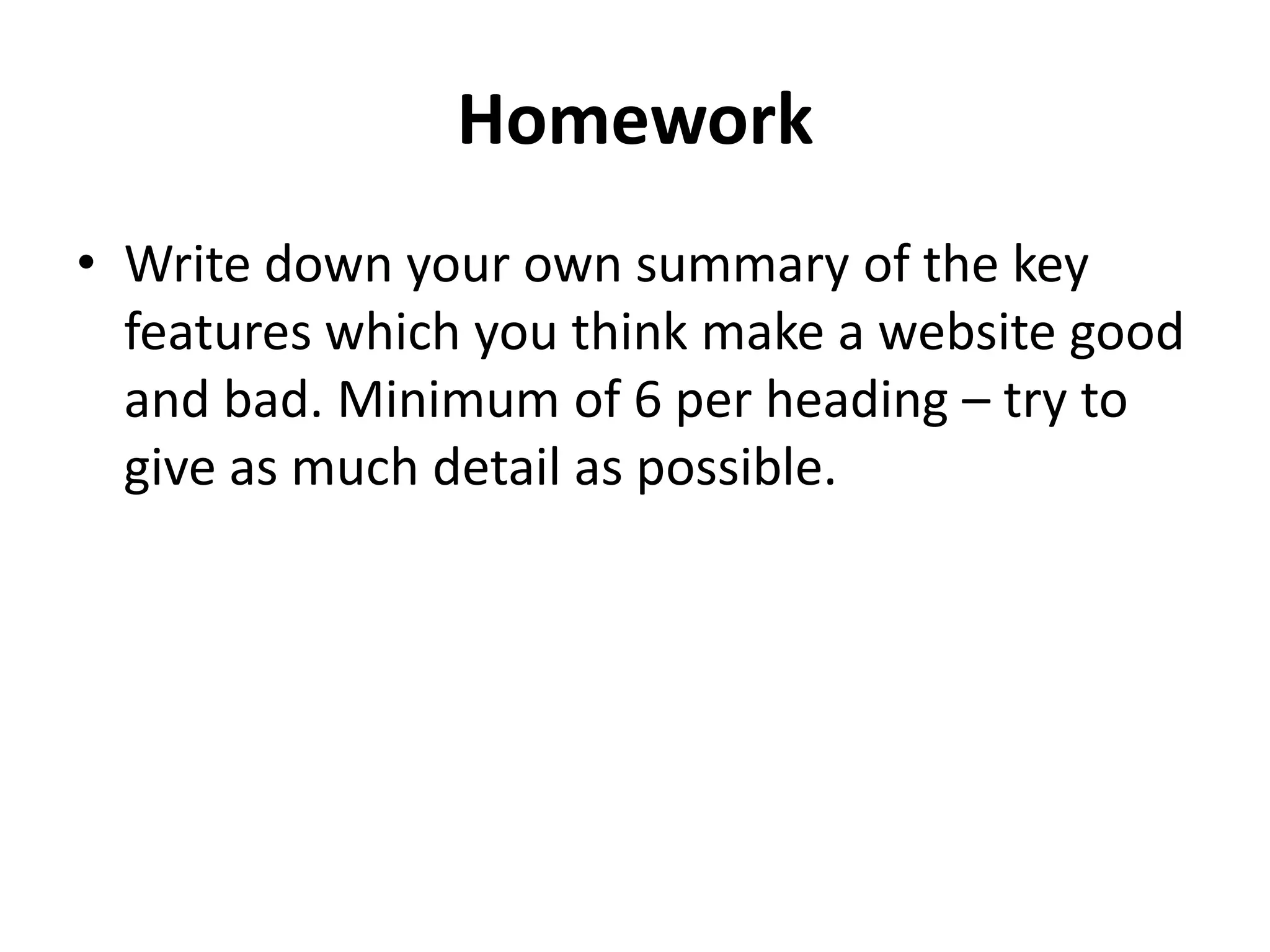 Good and bad design features | PPT