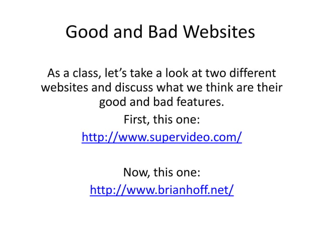 Good and bad design features | PPTX