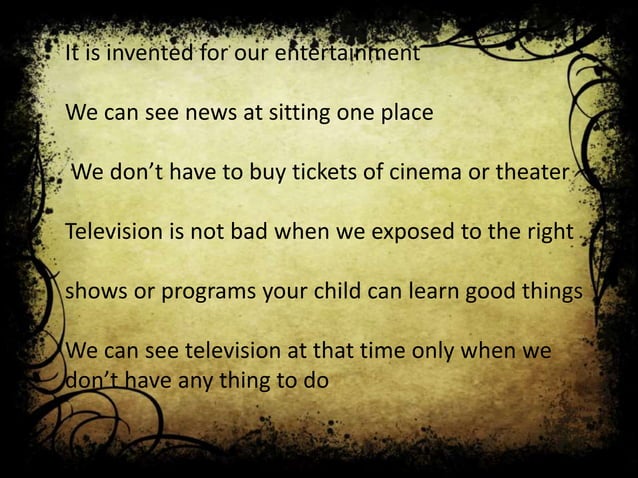 Good and bad effect of television | PPT