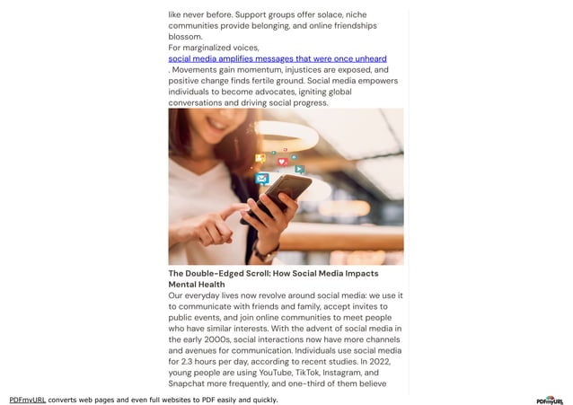 Good and bad effects of social media | | PDF | Social Networking | Internet