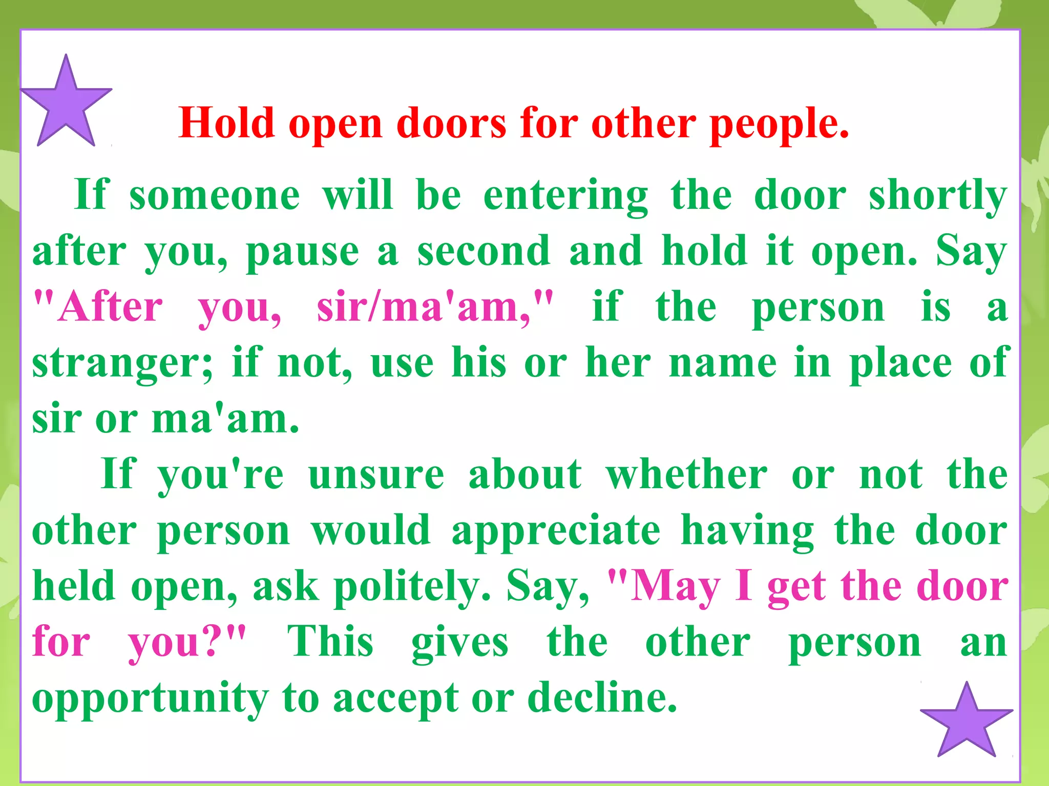 Good and bad manners | PPT