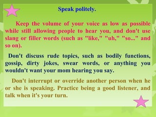 Good and bad manners | PPT