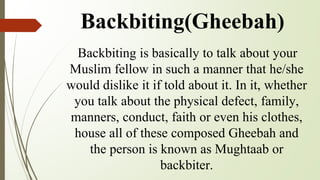 bad morals | PPTX | Islam | Religion & Spirituality