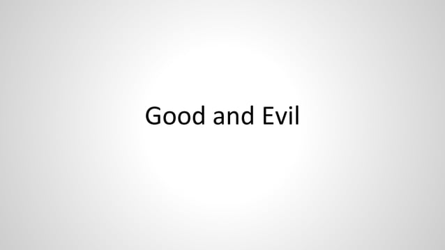 Good and evil | PPTX