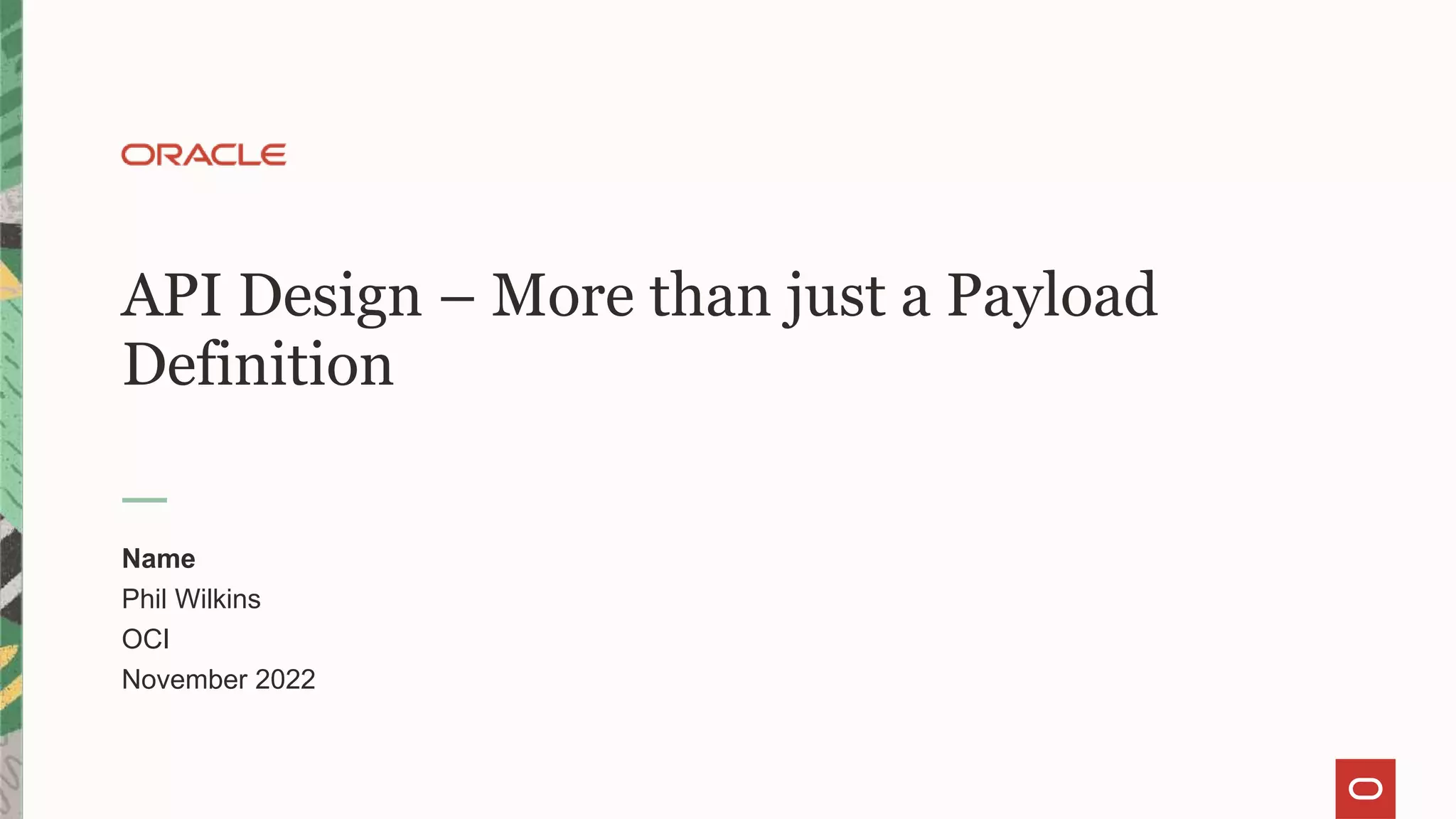 API Design – More than just a Payload Definition | PPT