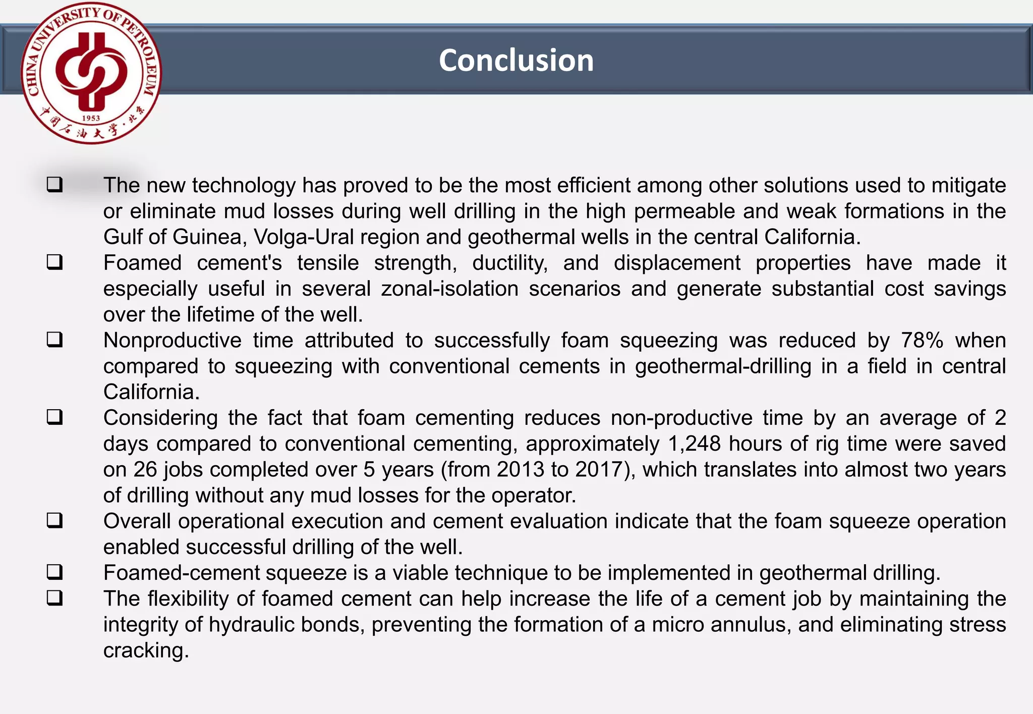 Good Applications of Foam Cement in Geothermal Wells and Deepwater ...