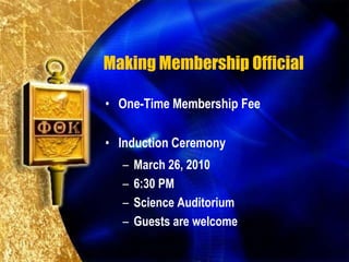 Phi Theta Kappa Membership Orientation | PPSX