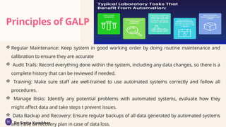 Good Automated Laboratory Practices (GALP) Standards, Compliance, and ...