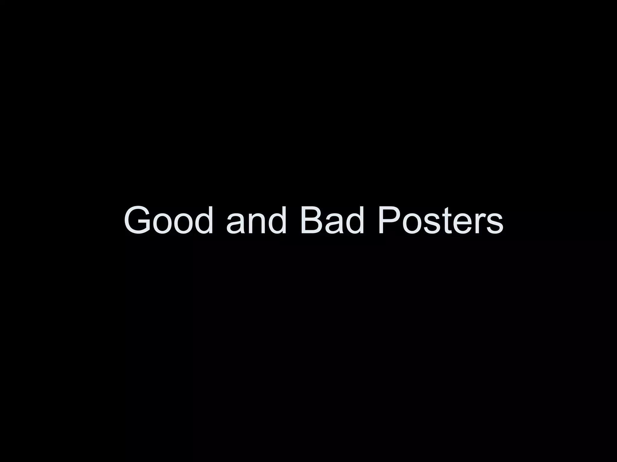 Good&Bad Poster | PPT