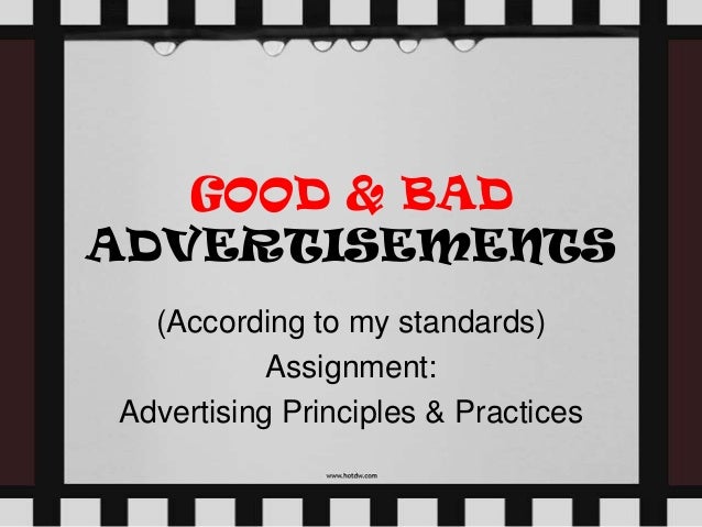 Good And Bad Advertisements
