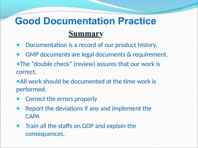 good bdocumentation practice for pharmas | PPT