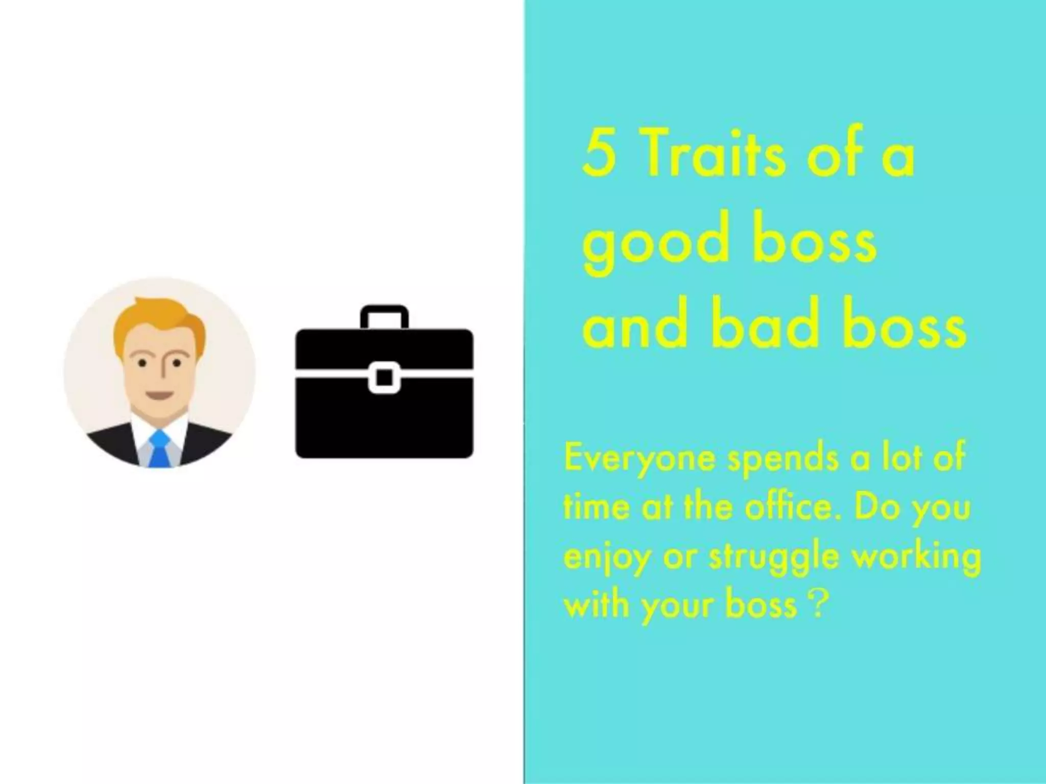 Good boss and bad boss | PPTX