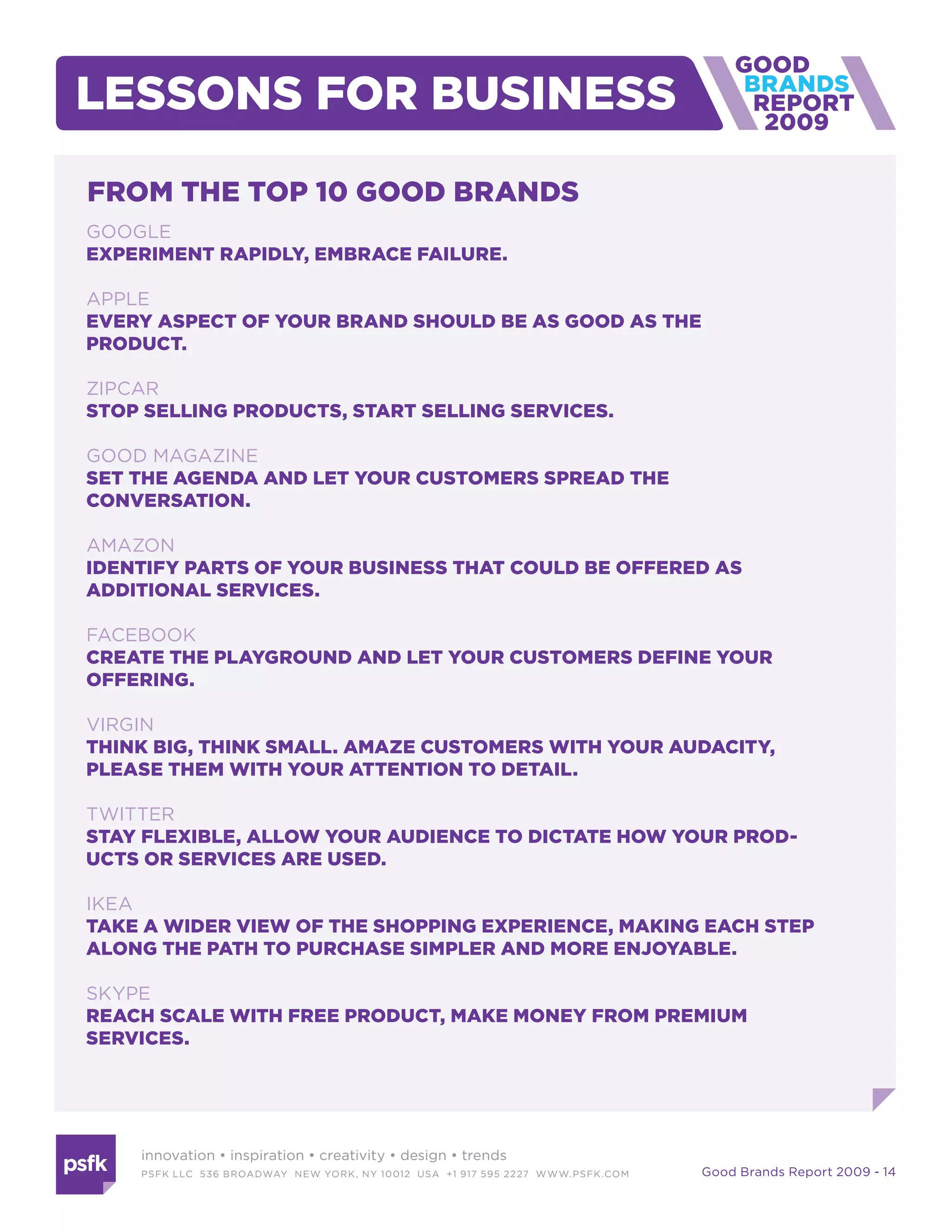 Good Brands Report 2009 | PDF