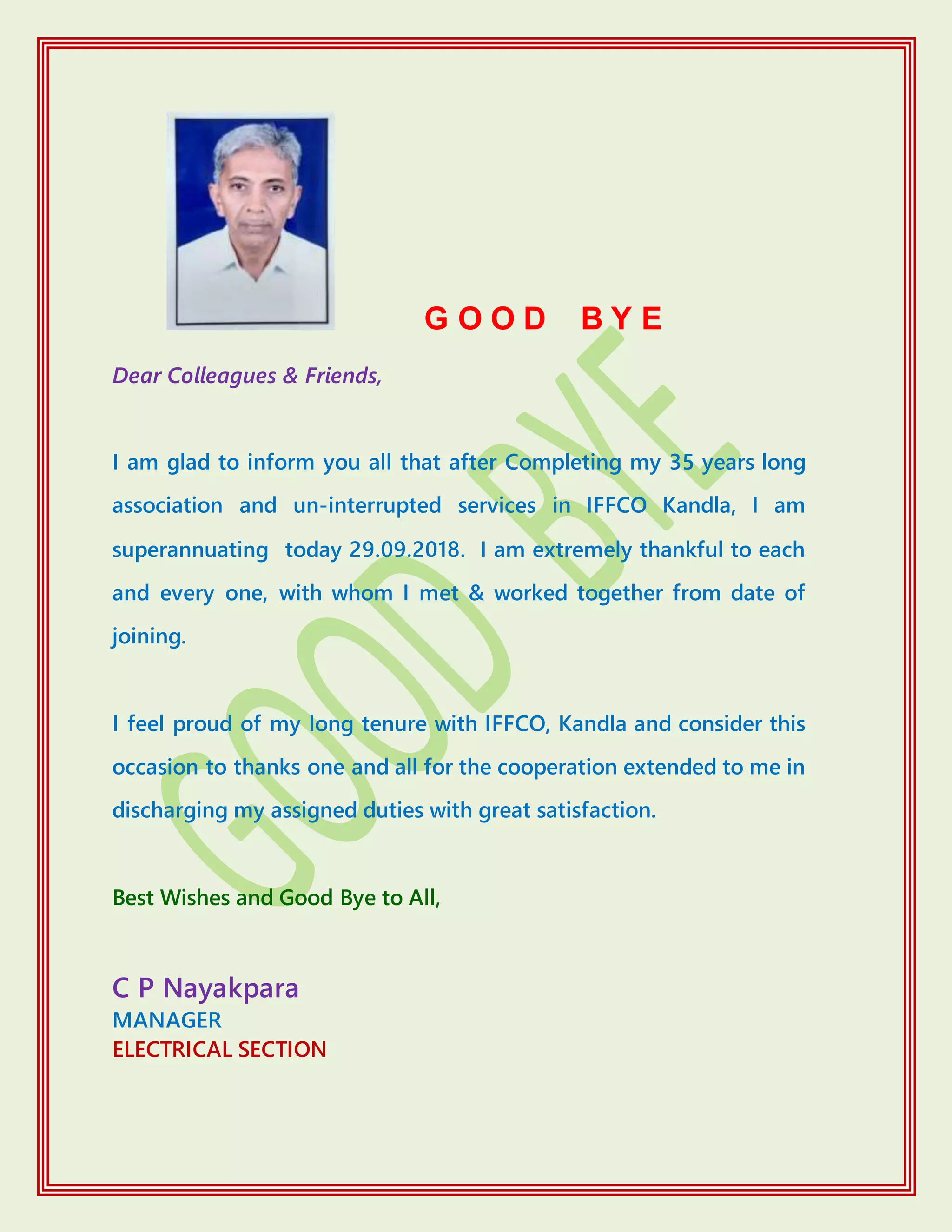 Good bye c p nayakpara (2) | PDF
