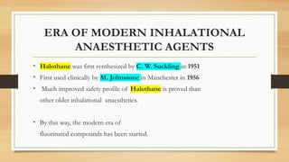 Goodbye-Halothane-Welcome Total Intravenous anaesthesia | PPT