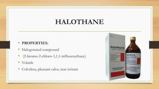 Goodbye-Halothane-Welcome Total Intravenous anaesthesia | PPT