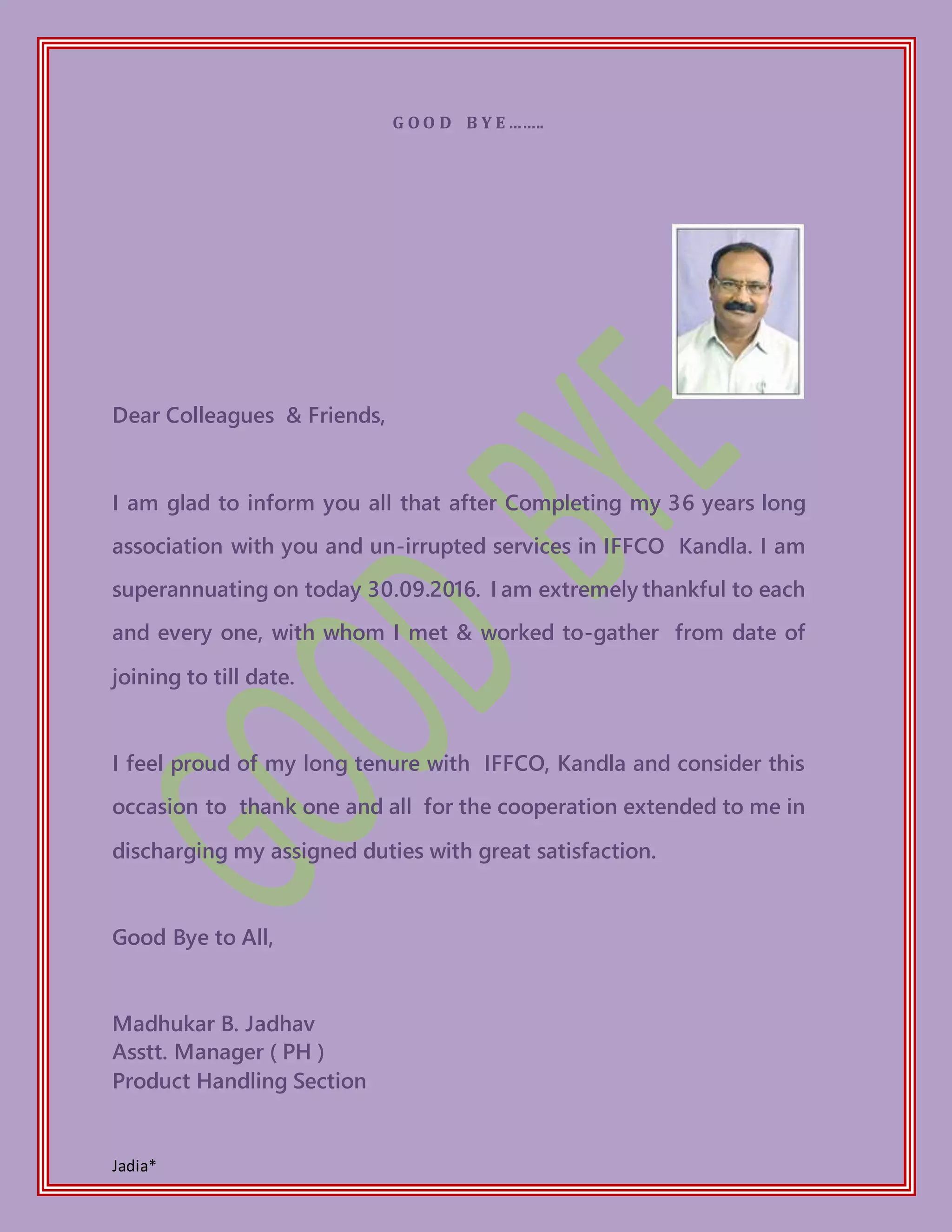 Good bye mb jadhav | DOCX