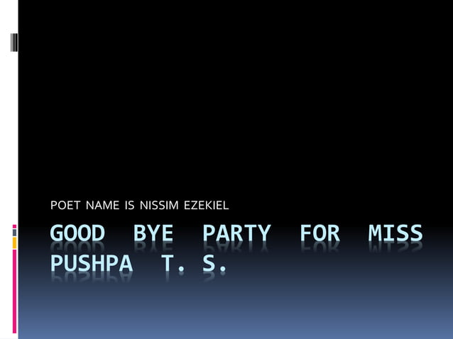 Good bye party for miss pushpa | PPT