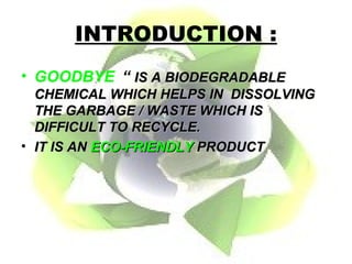 Goodbye washing- product launch | PPT