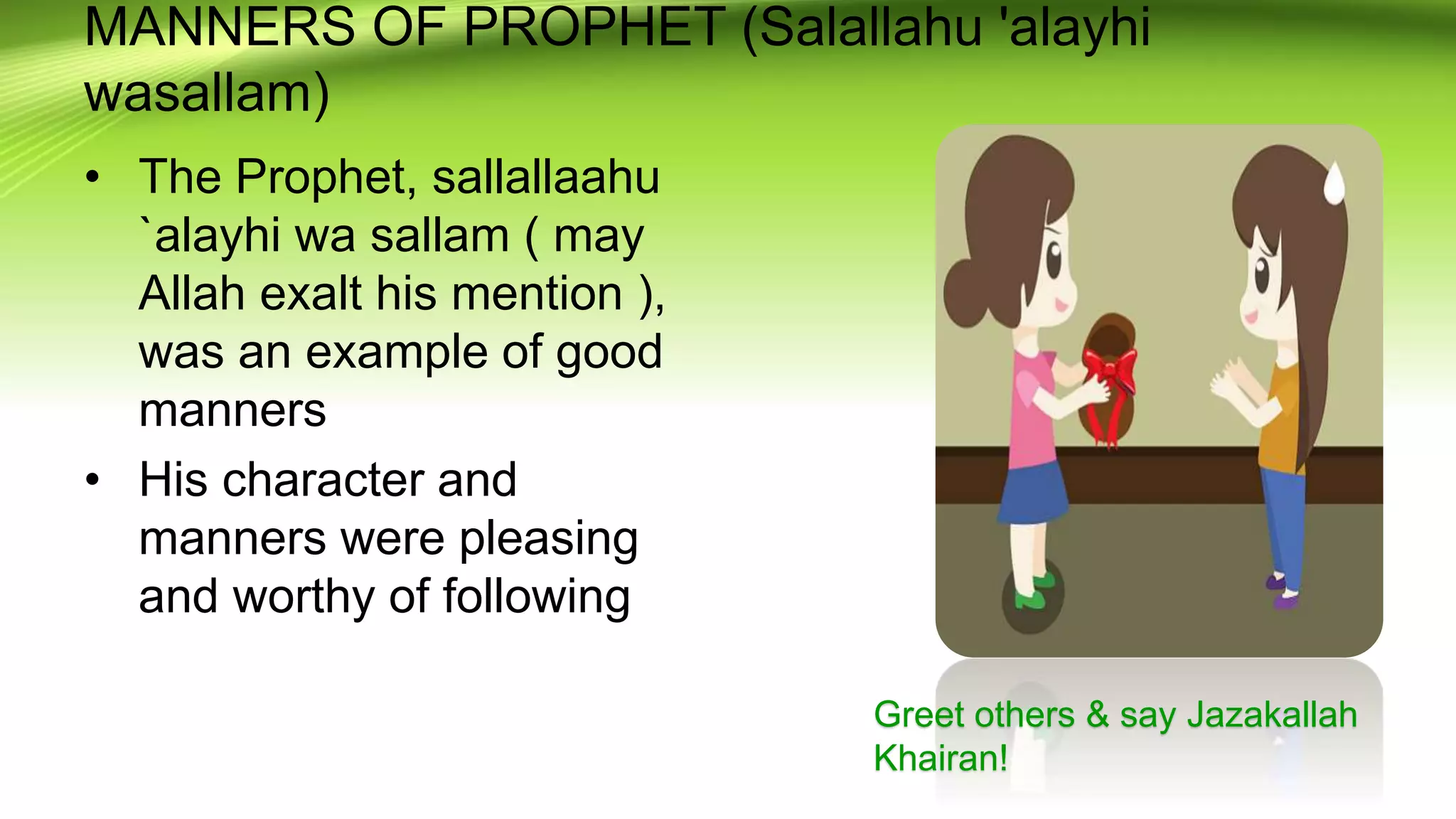 Good character in Islam | PPTX