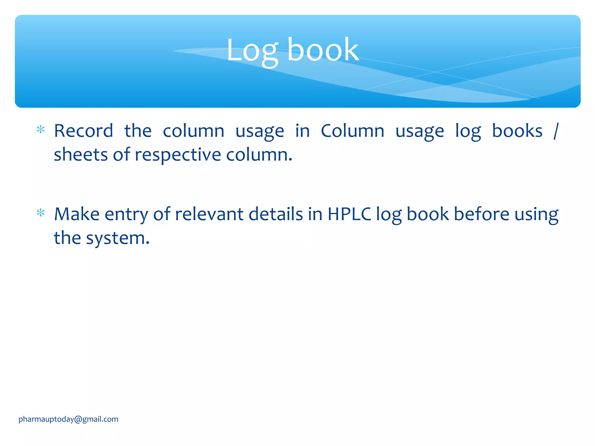 Good chromatographic practices | PPT