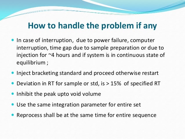 Good Chromatographic Practices