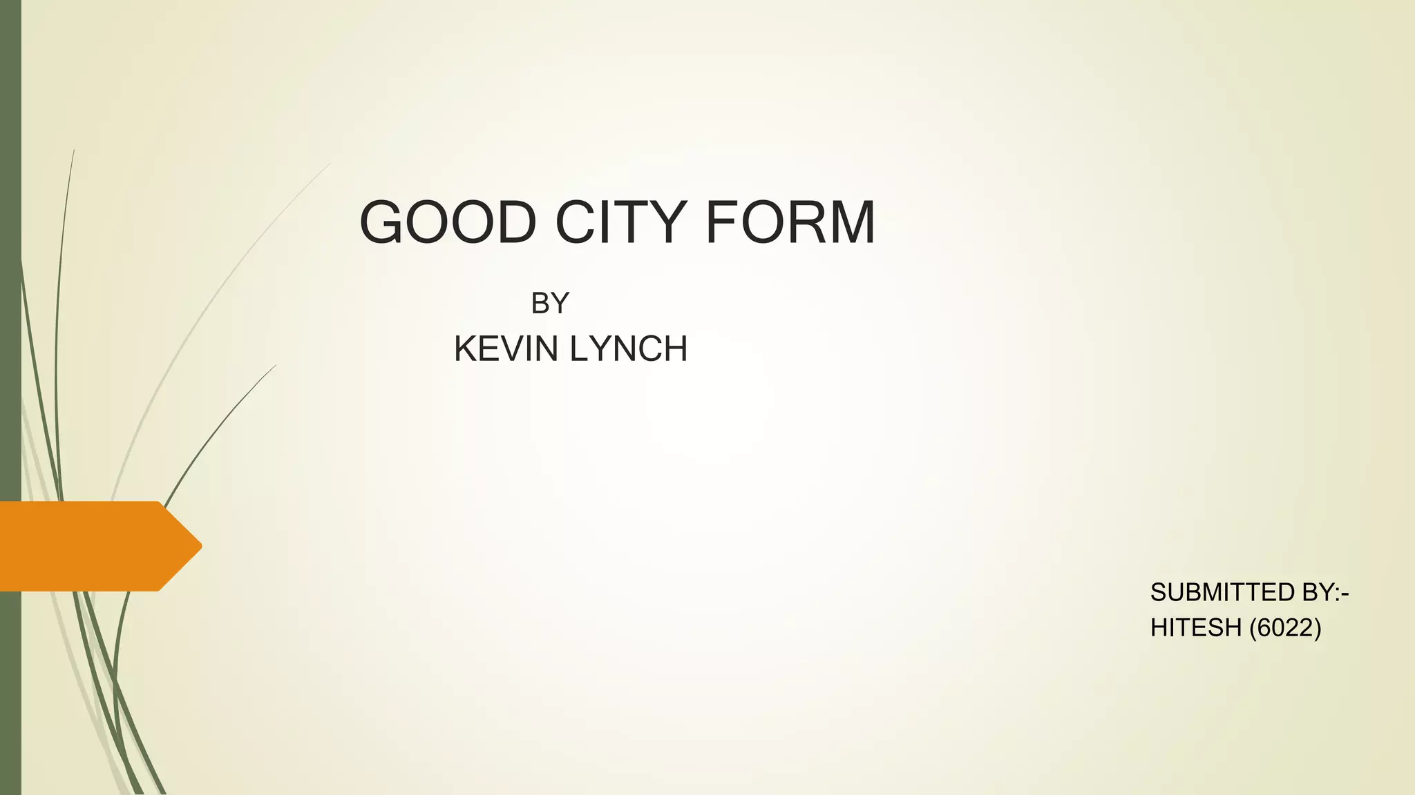 Good city form | PPTX