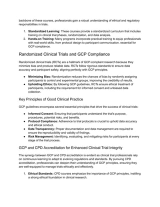 Good Clinical Practice_ Foundation for Safe and Effective Clinical ...