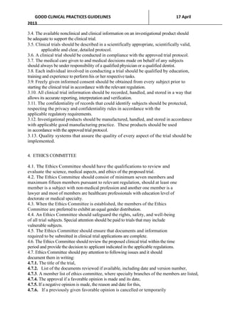 GCP Guideline published by Turkish Medicine and Medical Device Agency | PDF