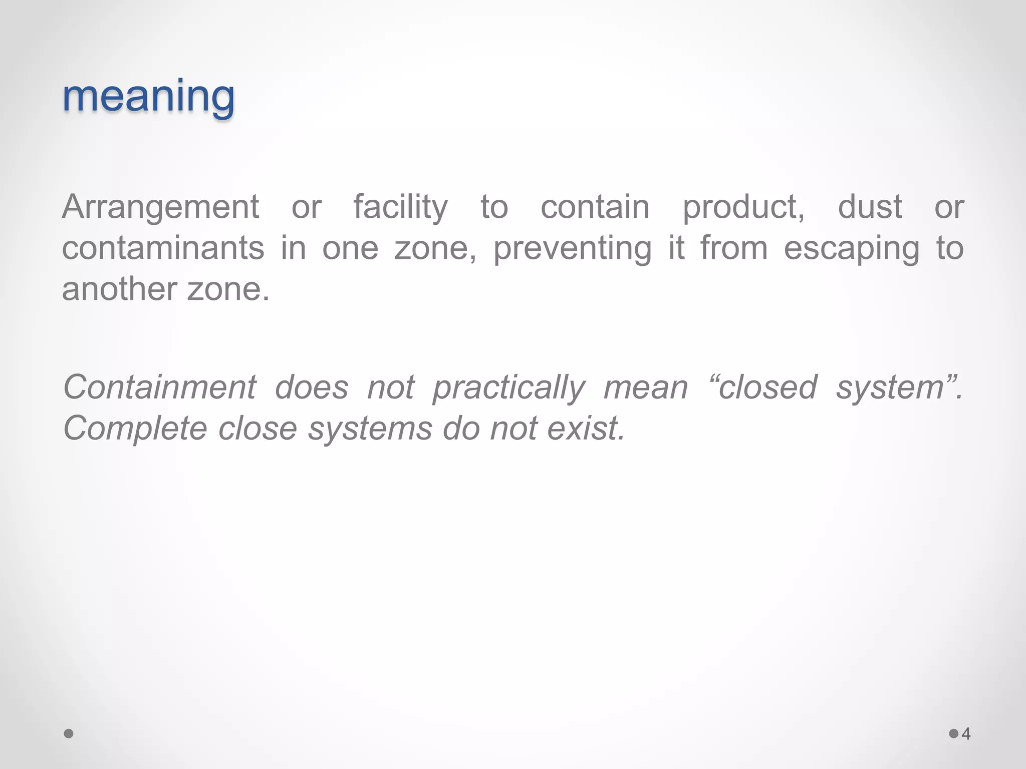 Good containment practices | PPSX