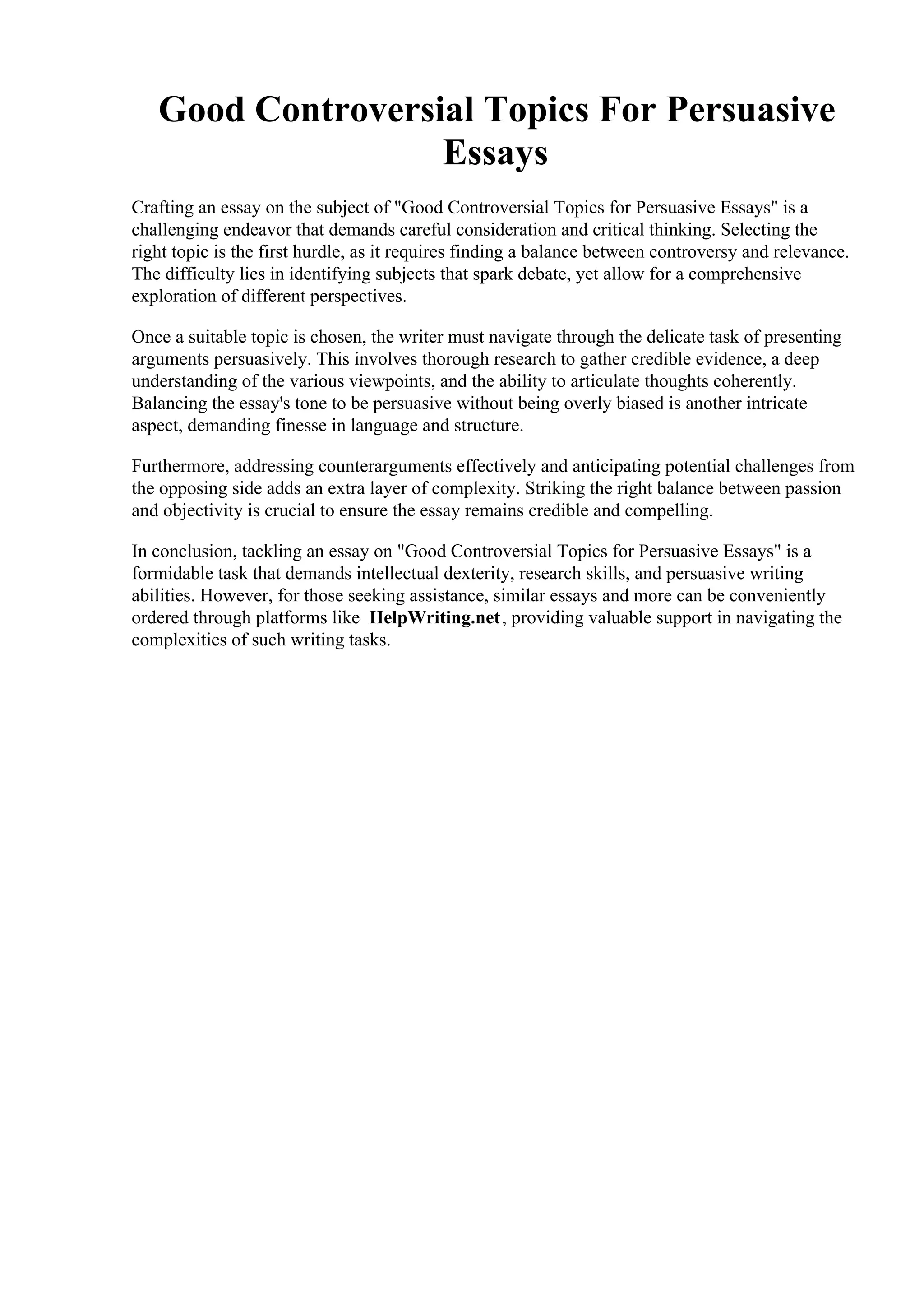 Good Controversial Topics For Persuasive Essays PDF good-controversial-topics-for-persuasive-essays-pdf