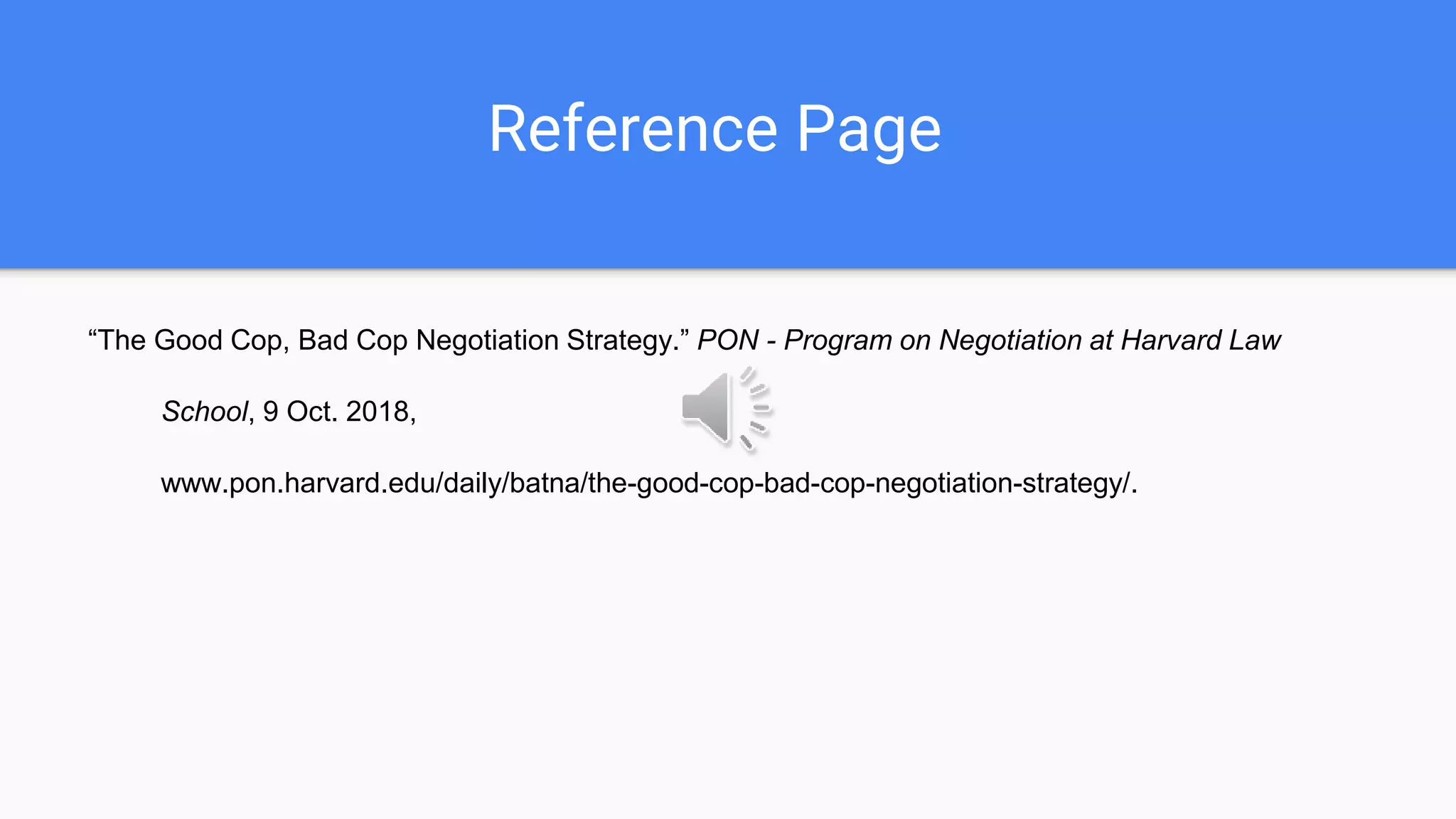 Negotiation Tactic- Good Cop/ Bad Cop | PPTX